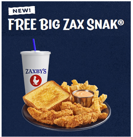 FREE Zaxby's Big Zax Snak Meal - Hunt4Freebies