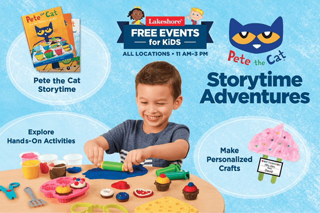 FREE Pete the Cat Storytime Adventures Event at Lakeshore Learning on ...
